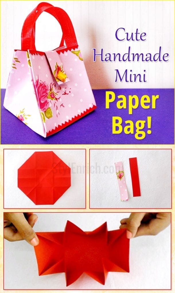 DIY Paper Bag : How To Make Cute Handmade Mini Paper Bag! – CraftEnrich