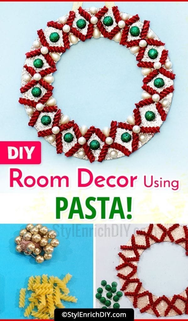 How To Make Easy Christmas Wreath Using Pasta? – CraftEnrich