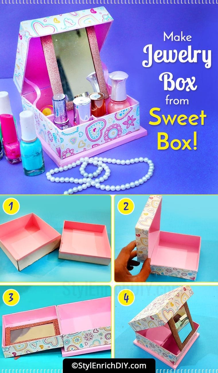 Best Out Of Waste Jewellery Box From Sweet Box! – CraftEnrich