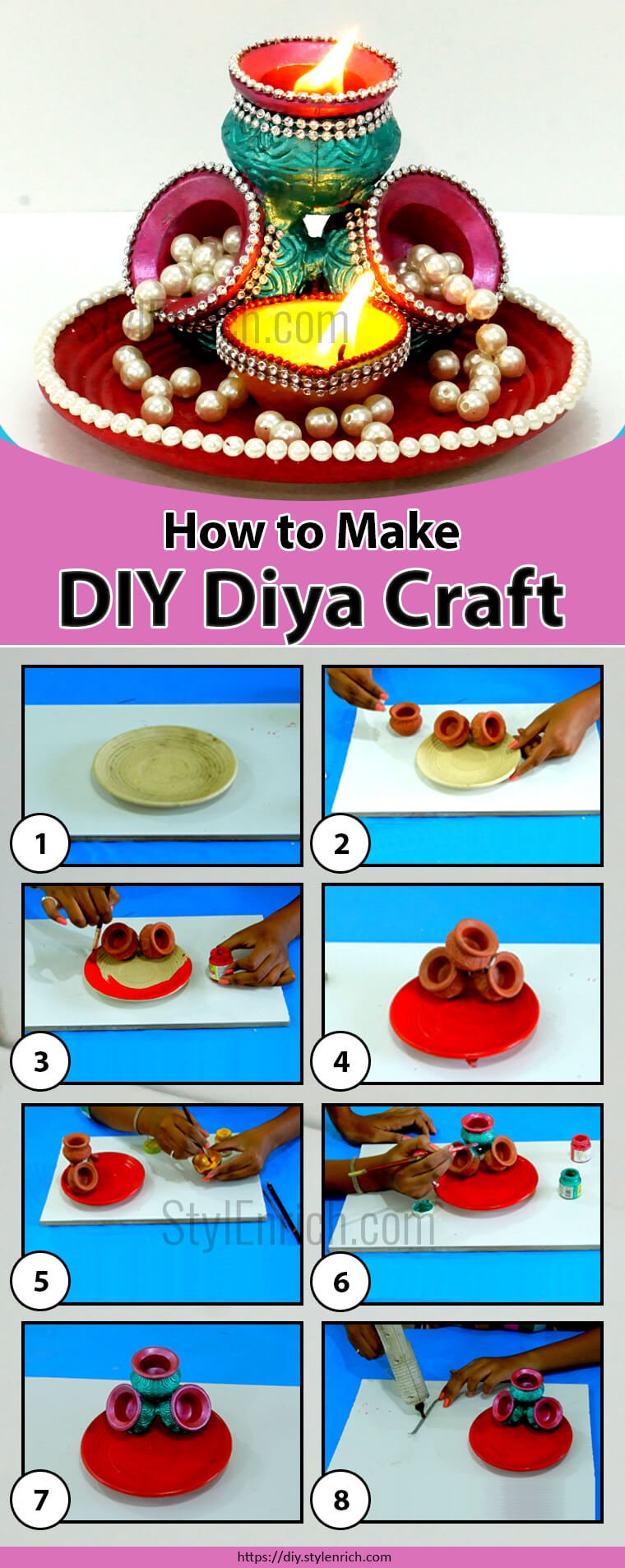 Festival Craft Idea : DIY Diya Making for Home Decoration! – CraftEnrich