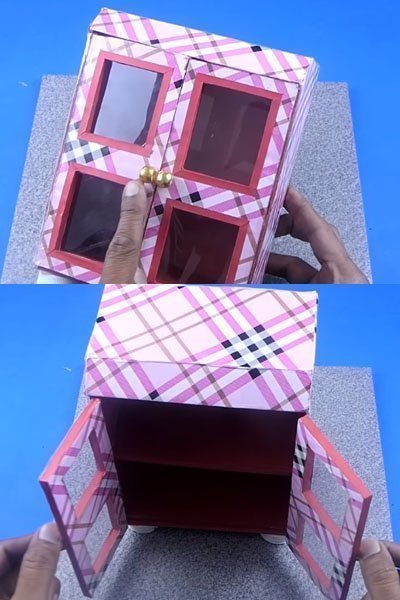 How to Make a DIY Cupboard Craft from Old Cardboard Box? – CraftEnrich