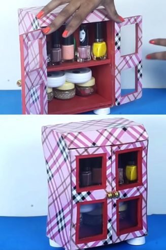 How to Make a DIY Cupboard Craft from Old Cardboard Box? – CraftEnrich