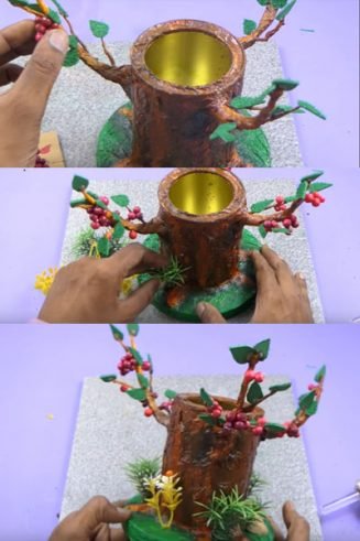 How to Make DIY Tree Shaped Pen Holder? – CraftEnrich