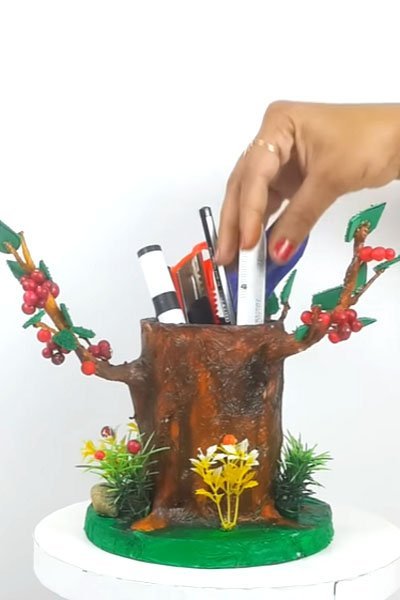 How to Make DIY Tree Shaped Pen Holder? – CraftEnrich